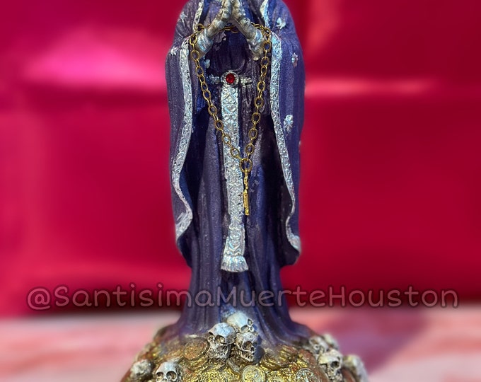 Purple Santa Muerte Praying Hands Statue - Etsy