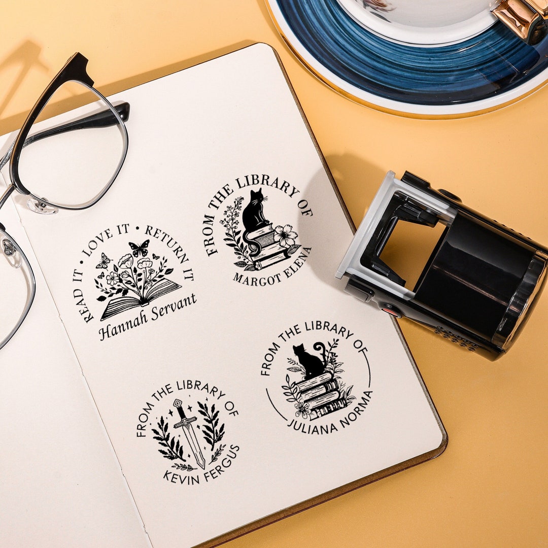 Custom From the Library of Stamp, Personalized Library Stamp, Book ...