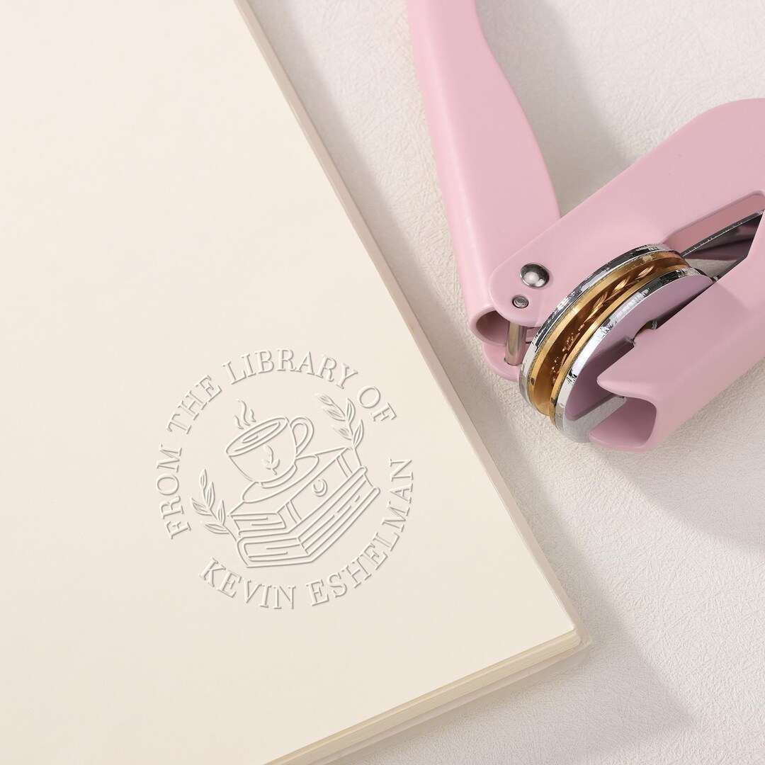 Personalized Book Embosser – Custom Library Stamp for Readers - Etsy