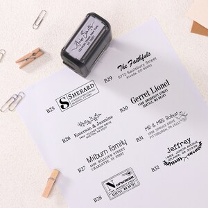 Modern Wedding Stamp, Custom Return Address Stamp, Rubber Stamp for ...
