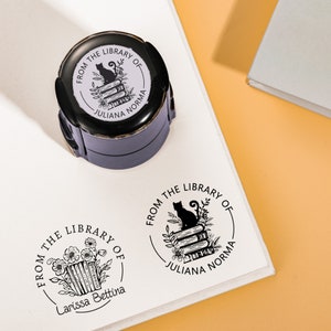 Personalized Library Stamp: Custom Rubber Book Stamp - Etsy
