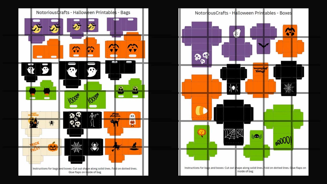 LARGE Halloween Dollhouse Printables - 12 Pages - Decorations Cards ...