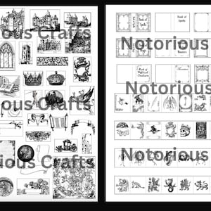Witch Wizard Dollhouse Printables - 6 Pages - Miniature Labels Spell ...