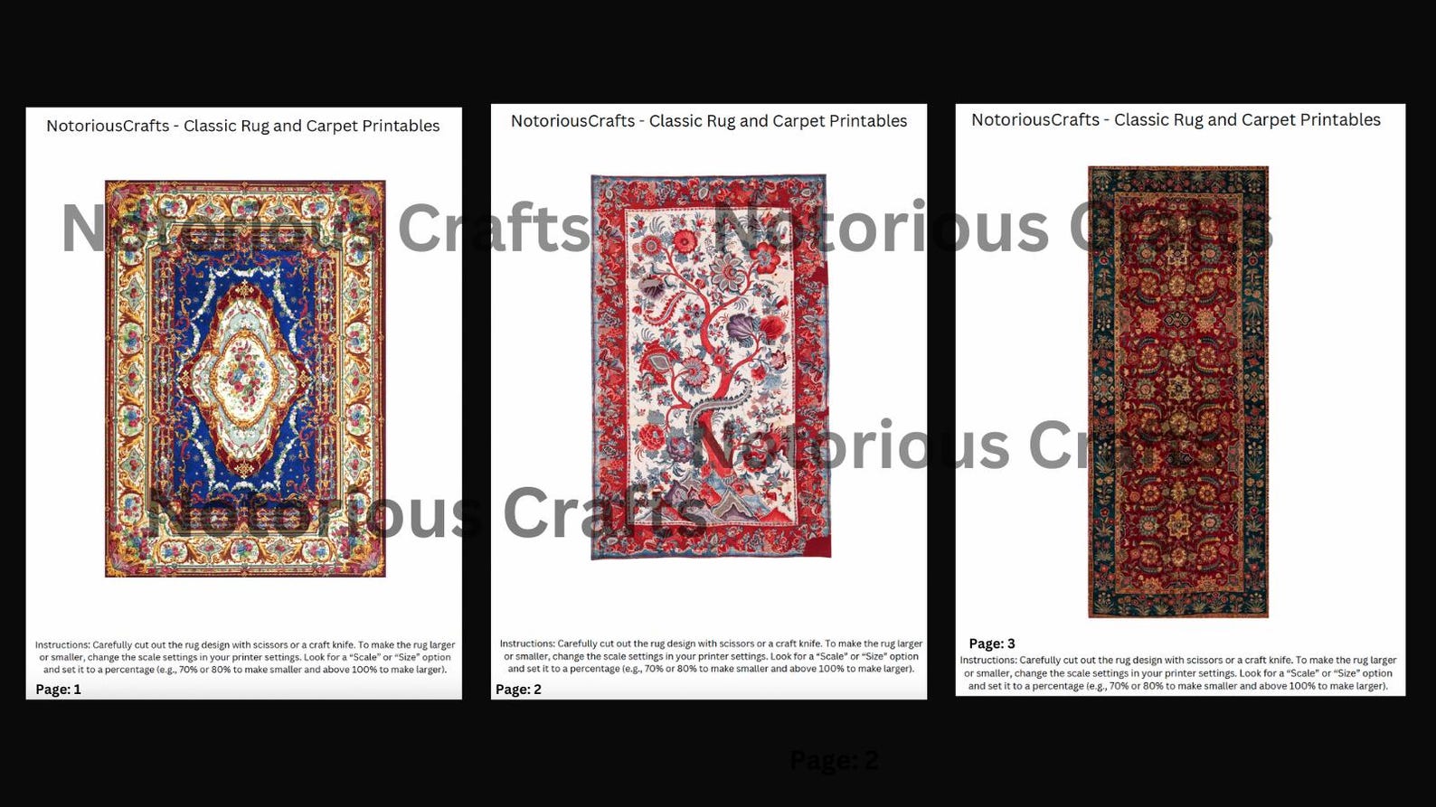25 Rugs and Carpet Dollhouse Printables - Miniatures - Journal ...