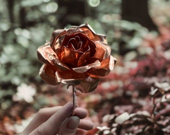 Handmade Copper Rose - Etsy