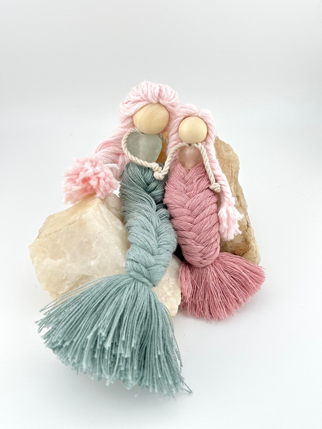 Mermaid Macrame Dolls Pose-able Mermaid Home Decor Nursery - Etsy