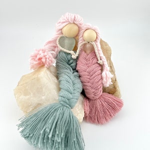 Mermaid Macrame Dolls Pose-able Mermaid Home Decor Nursery Kids Room ...