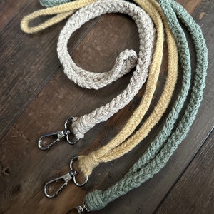 Custom Fishtail Braided Macrame Lanyard and Matching Wristlet Bundle ...
