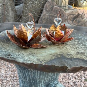 Copper Small Lotus Flower Handmade Metal Decor Tabletop Centerpiece ...
