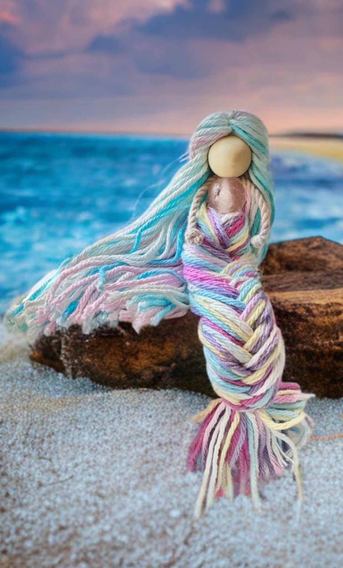 Rainbow Handmade Mermaid Doll With Posable Tails Kids Gift Room Decor ...