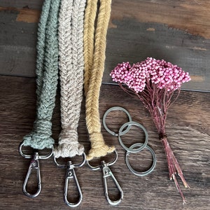 Custom Fishtail Braided Macrame Lanyard and Matching Wristlet Bundle ...