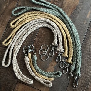 Custom Fishtail Braided Macrame Lanyard and Matching Wristlet Bundle ...