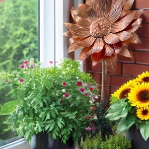 Pure Copper Sunflower Metal Flower Home Decor Unique Gift for Her ...