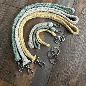 Custom Fishtail Braided Macrame Lanyard and Matching Wristlet Bundle ...