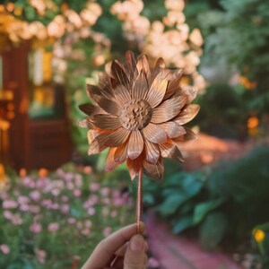 Pure Copper Sunflower Metal Flower Home Decor Unique Gift for Her ...