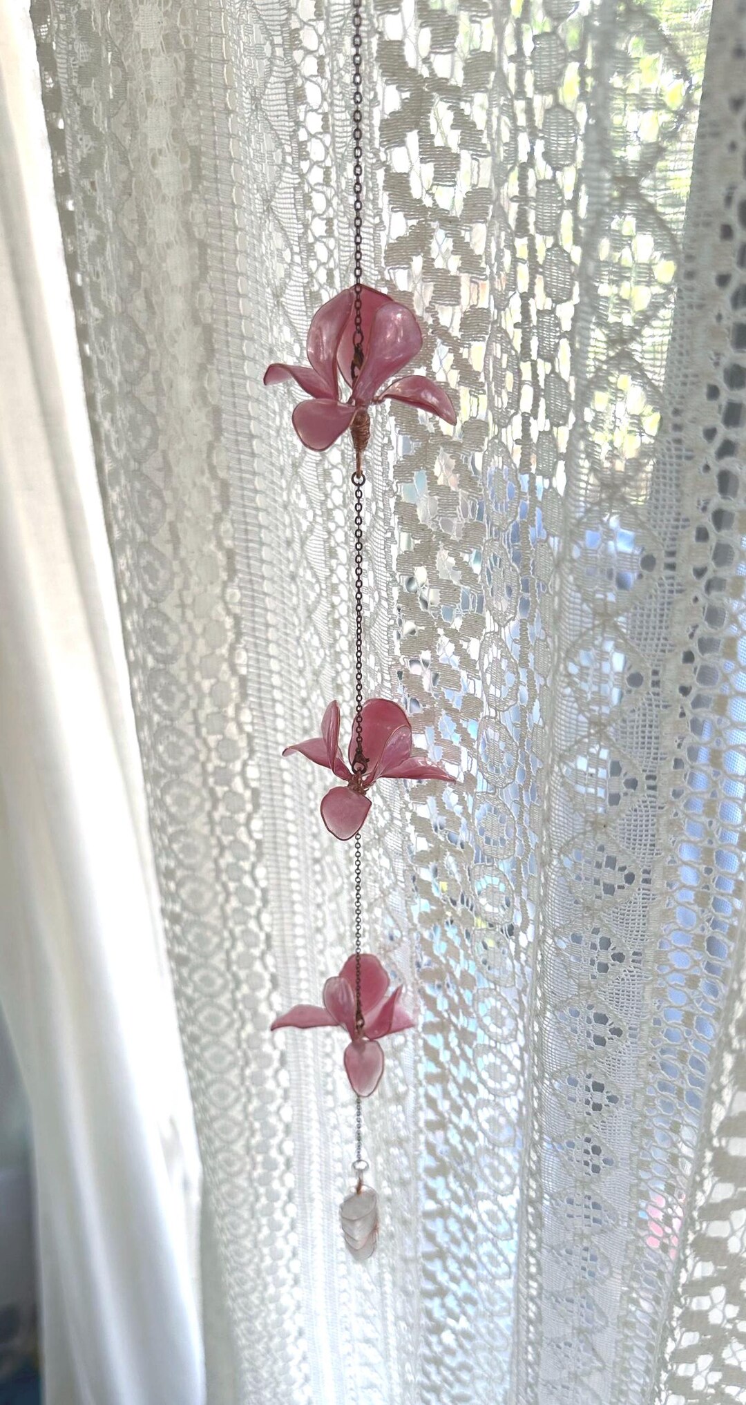 100% Handmade Window Suncatcher Window Dangle Home Decor Quartz Stone ...