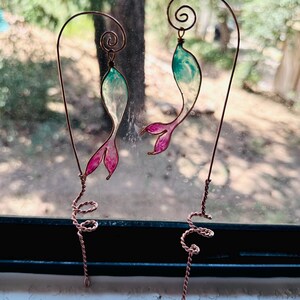 Copper Wire Mermaid Flower Plant Garden Spikes Garden Decor Plant Stake ...
