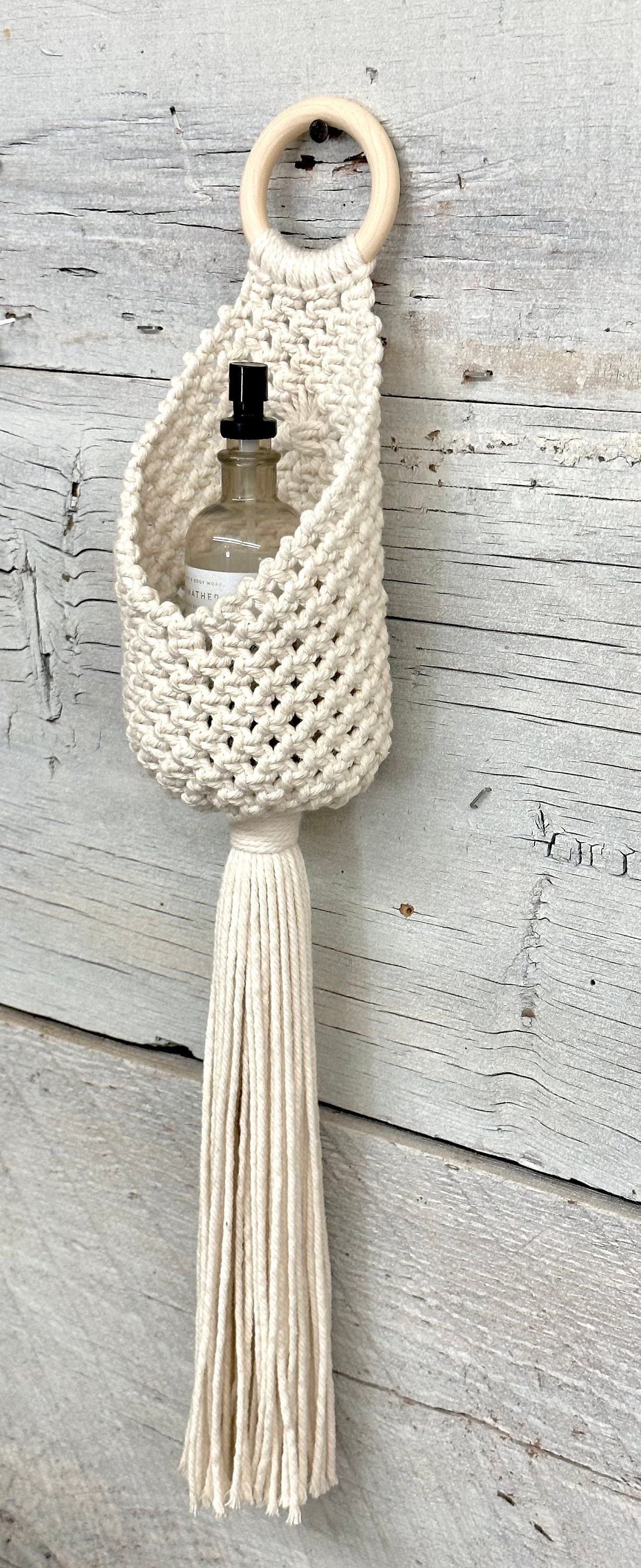 Macrame Wall Hang Wall Storage Basket Bathroom Storage Nursery Decor ...