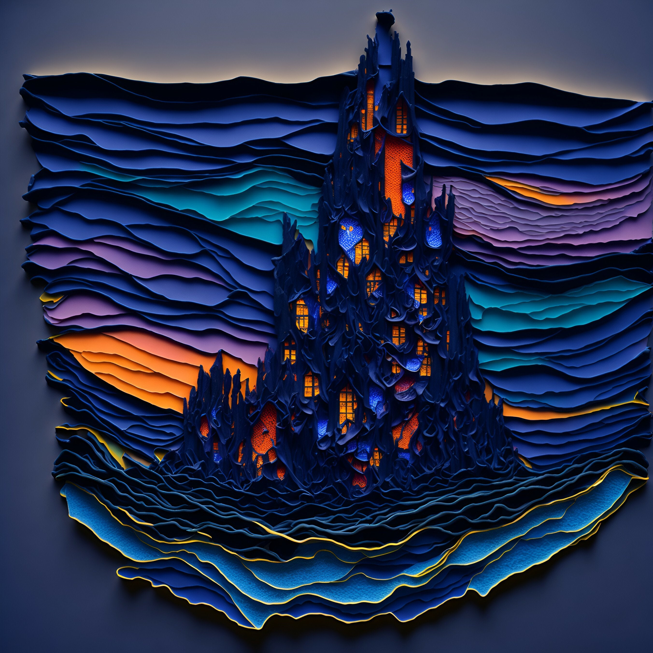 Sea Glass Wall Art Digital Download Sand Castles Pack 2 20 Surreal Ai Art Prints For Beach Home