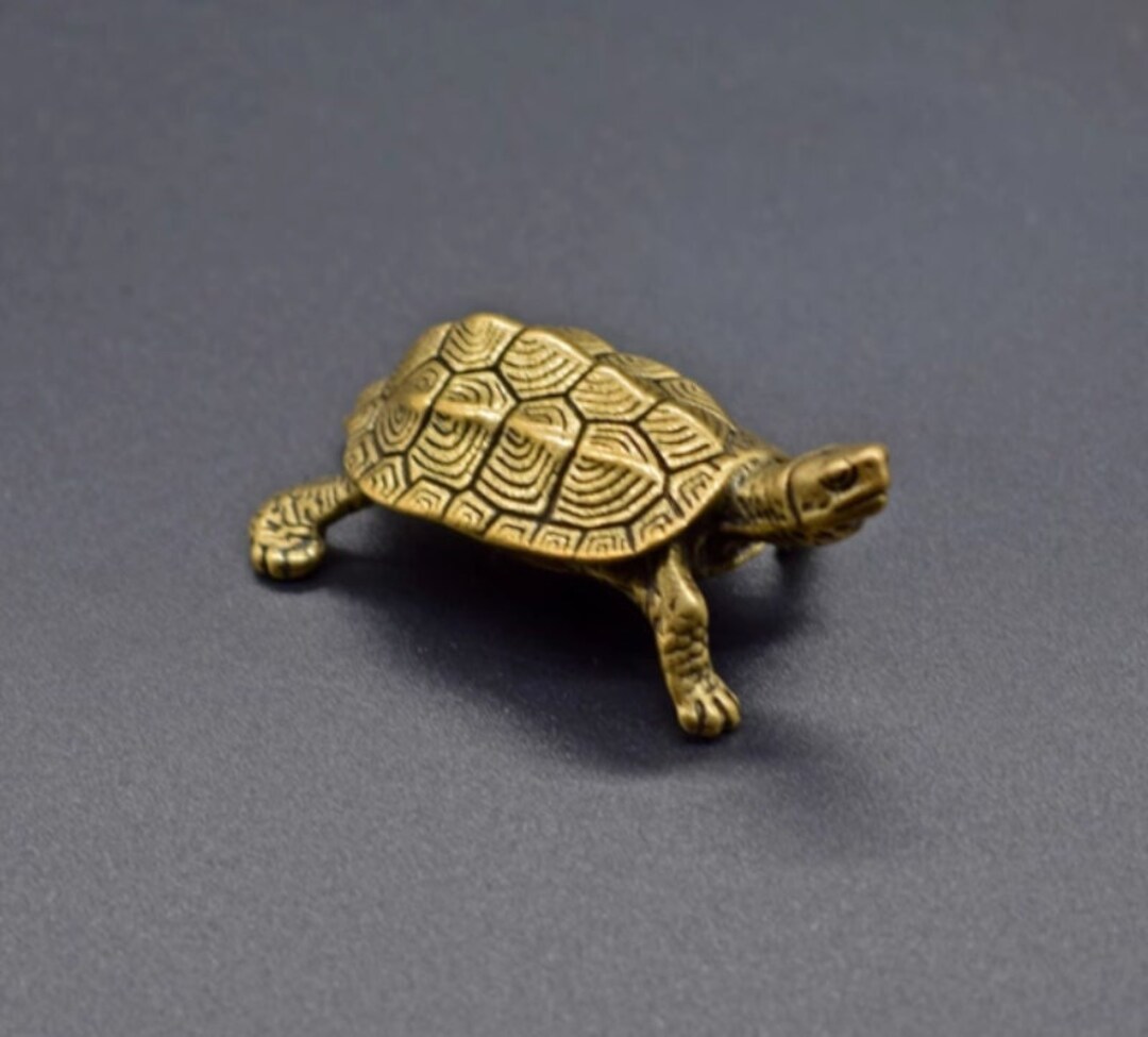 Copper Turtle Ornaments, Vintage Solid Turtle Figurines, Longevity ...