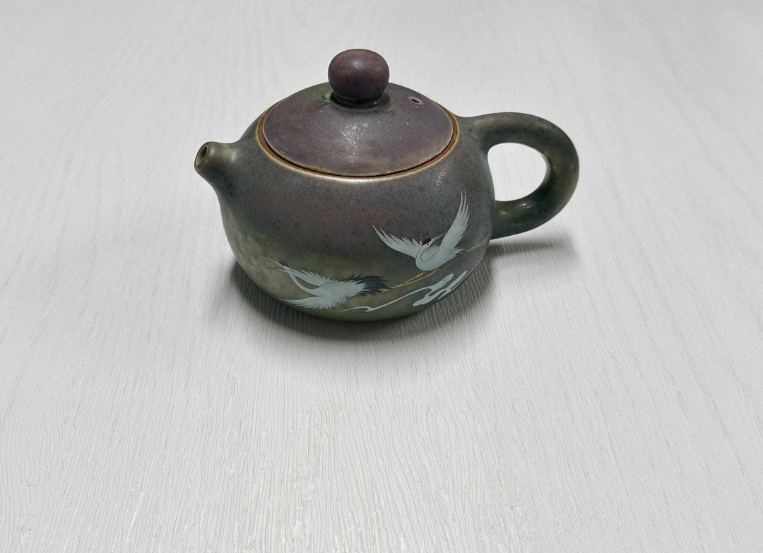 Illusion Crane Ceramic Tea Set, Camping Kung Fu Teacups, Creative Teacup Teapot, Handmade Tea ...