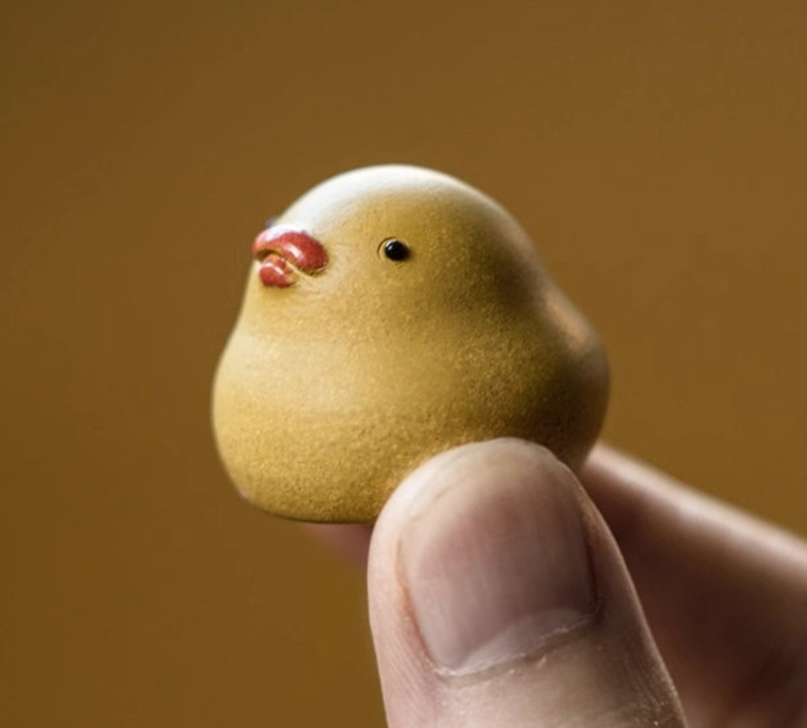 Yellow Duck Tea Pet, Mini Cute Chick Figurine, Purple Sand Tea Pets ...