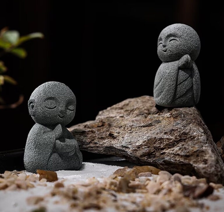 Sandstone Zen Monk Statue Tiny Buddha Figurine Sandstone - Etsy