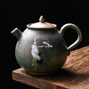 Illusion Crane Ceramic Tea Set, Camping Kung Fu Teacups, Creative ...