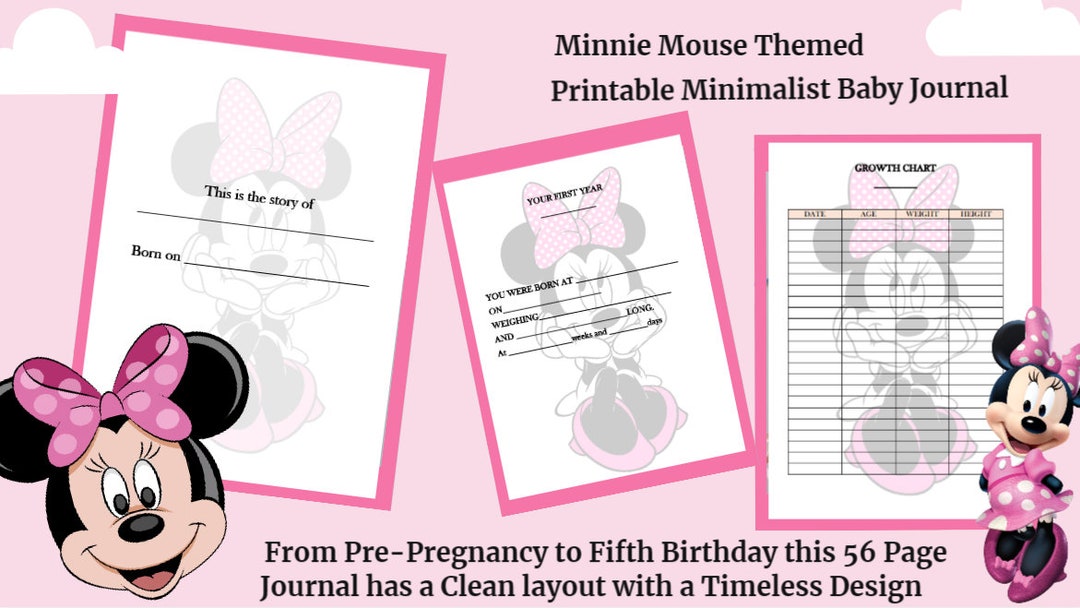 Minnie Mouse Printable Baby Book - Etsy