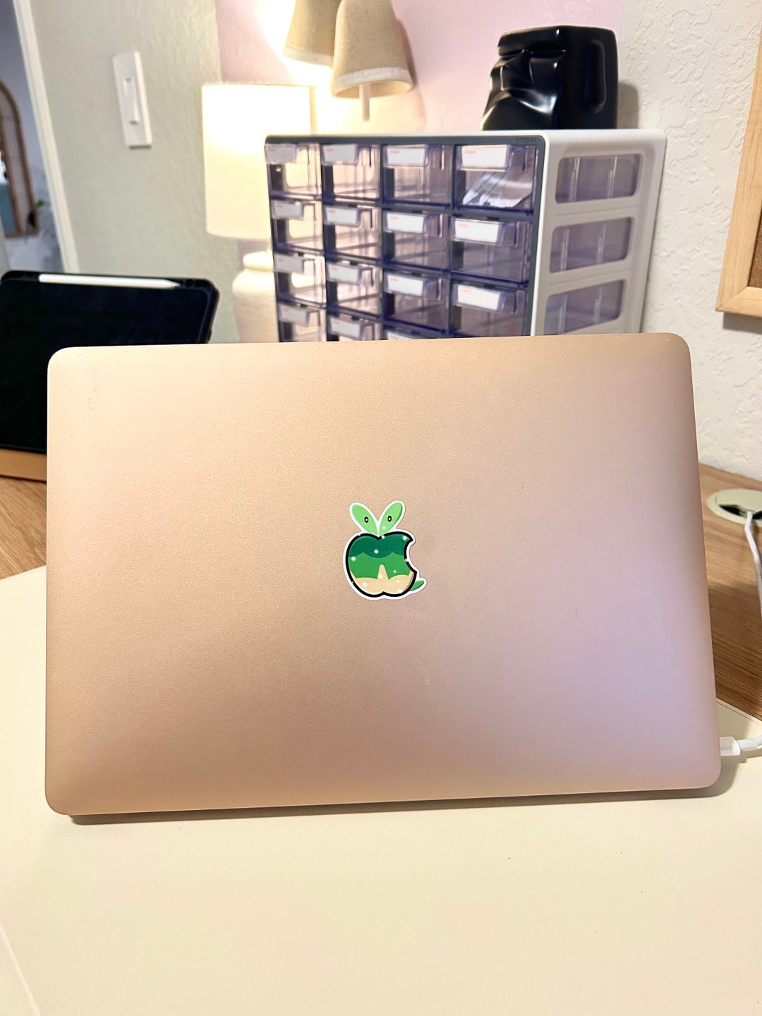 Shiny Applin Apple Logo Glossy Sticker - Etsy