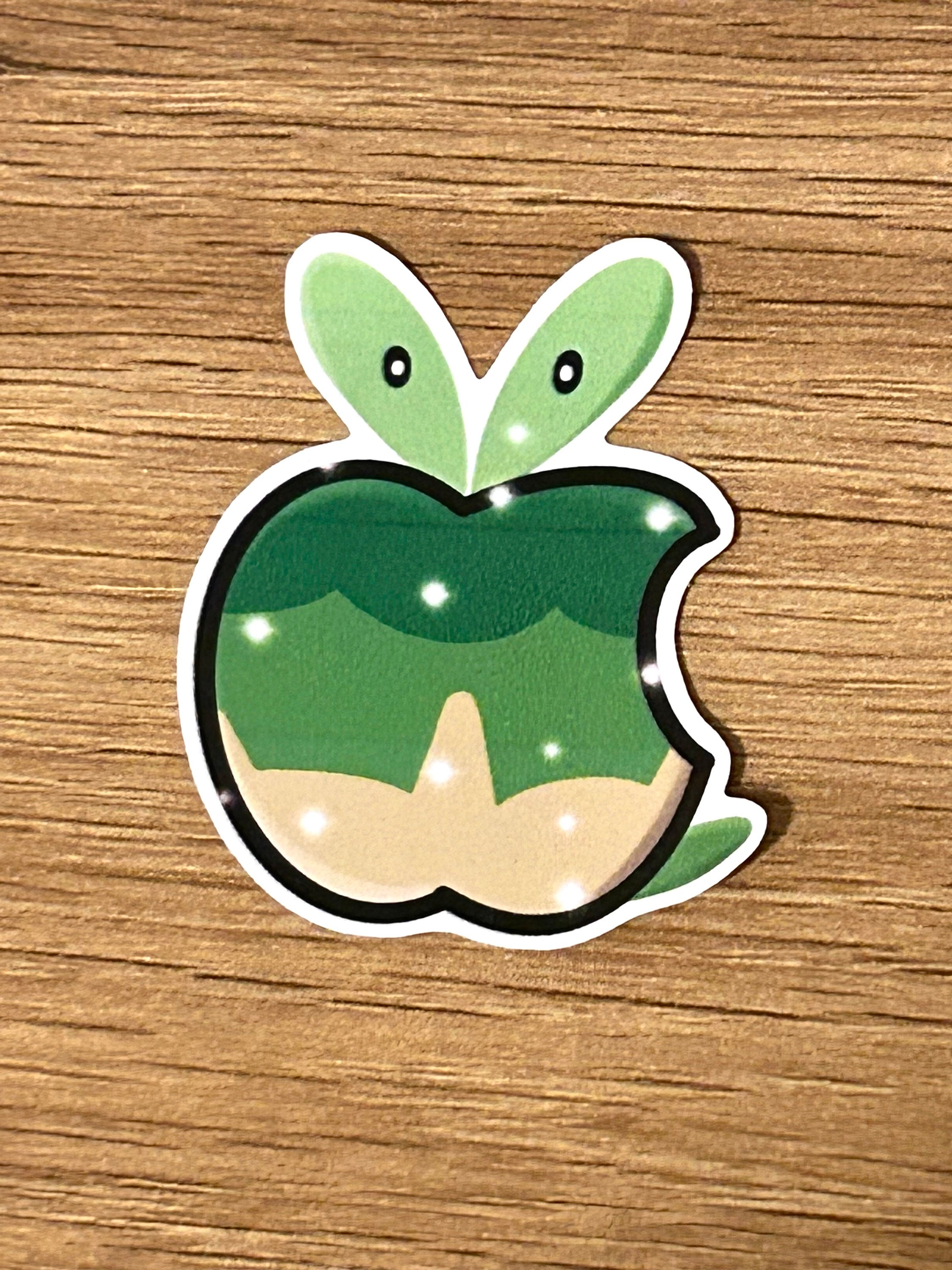 Shiny Applin Apple Logo Glossy Sticker - Etsy