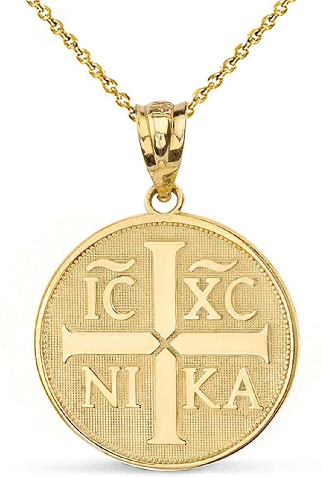 10k Gold Christogram Symbol Ic Xc Nika Jesus Christ Conquers - Etsy ...