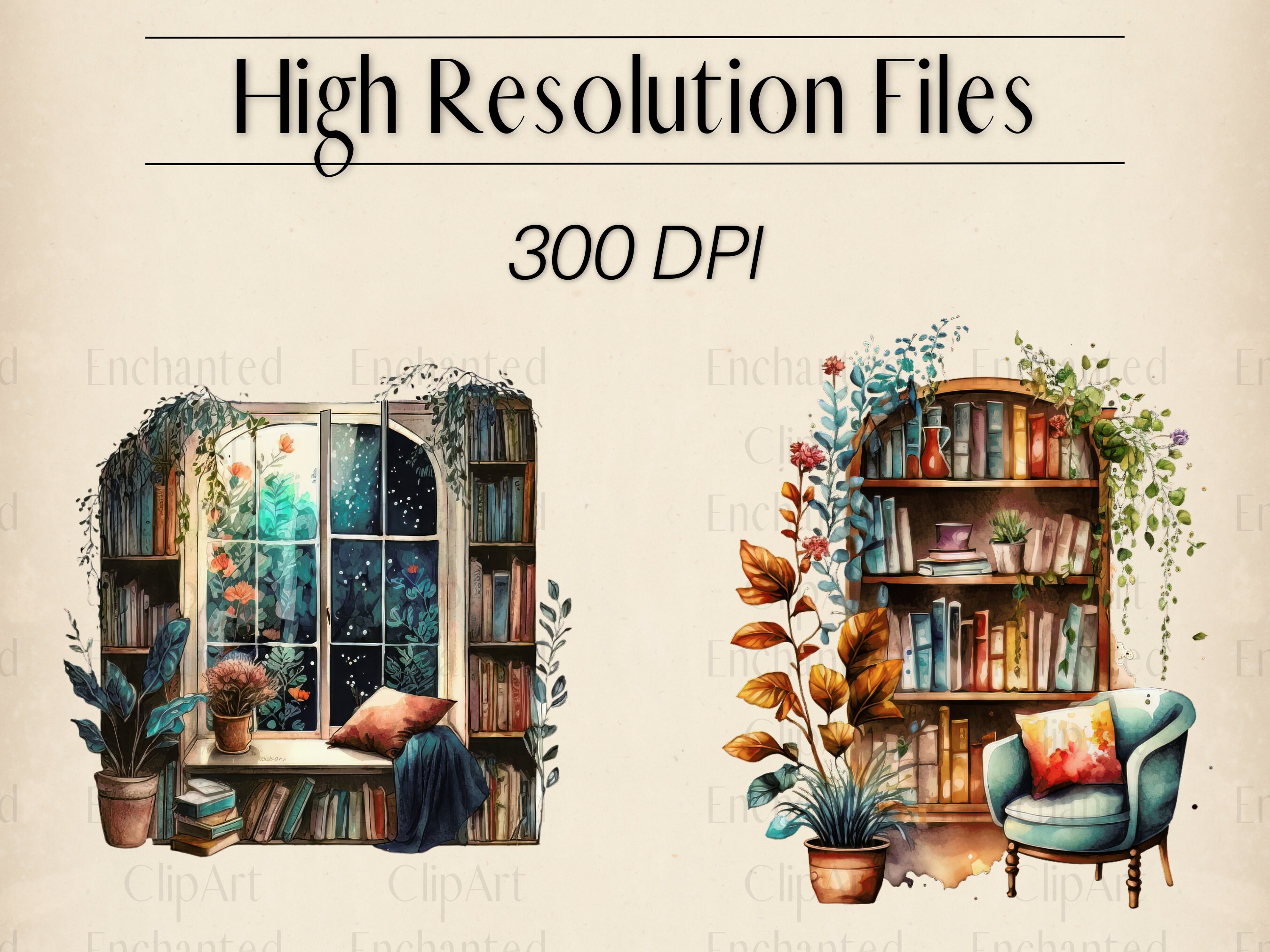 Watercolor Books Clipart Bundle, Clipart Bundle for Booklover ...