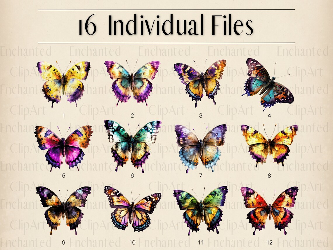 Watercolor Butterfly Clipart Bundle, Bug Clipart, Watercolor Clipart ...