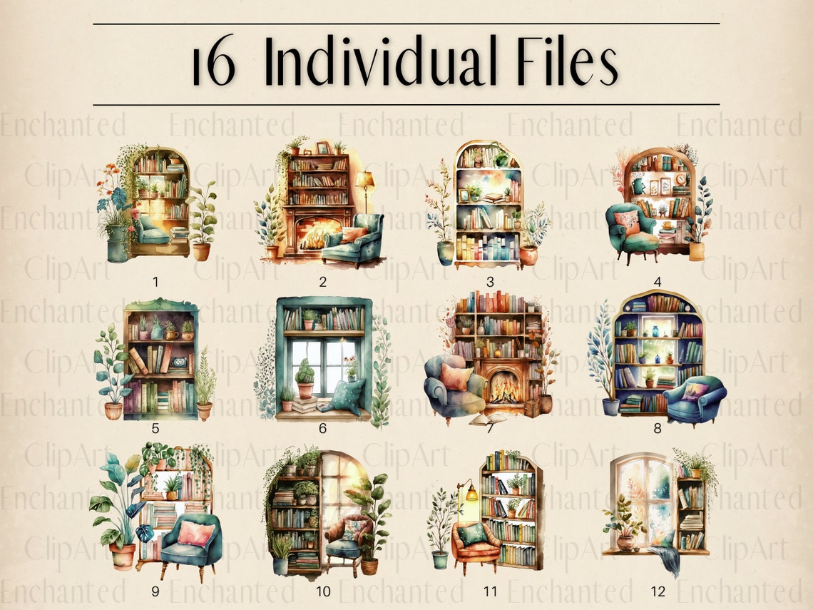 Watercolor Books Clipart Bundle, Clipart Bundle for Booklover ...