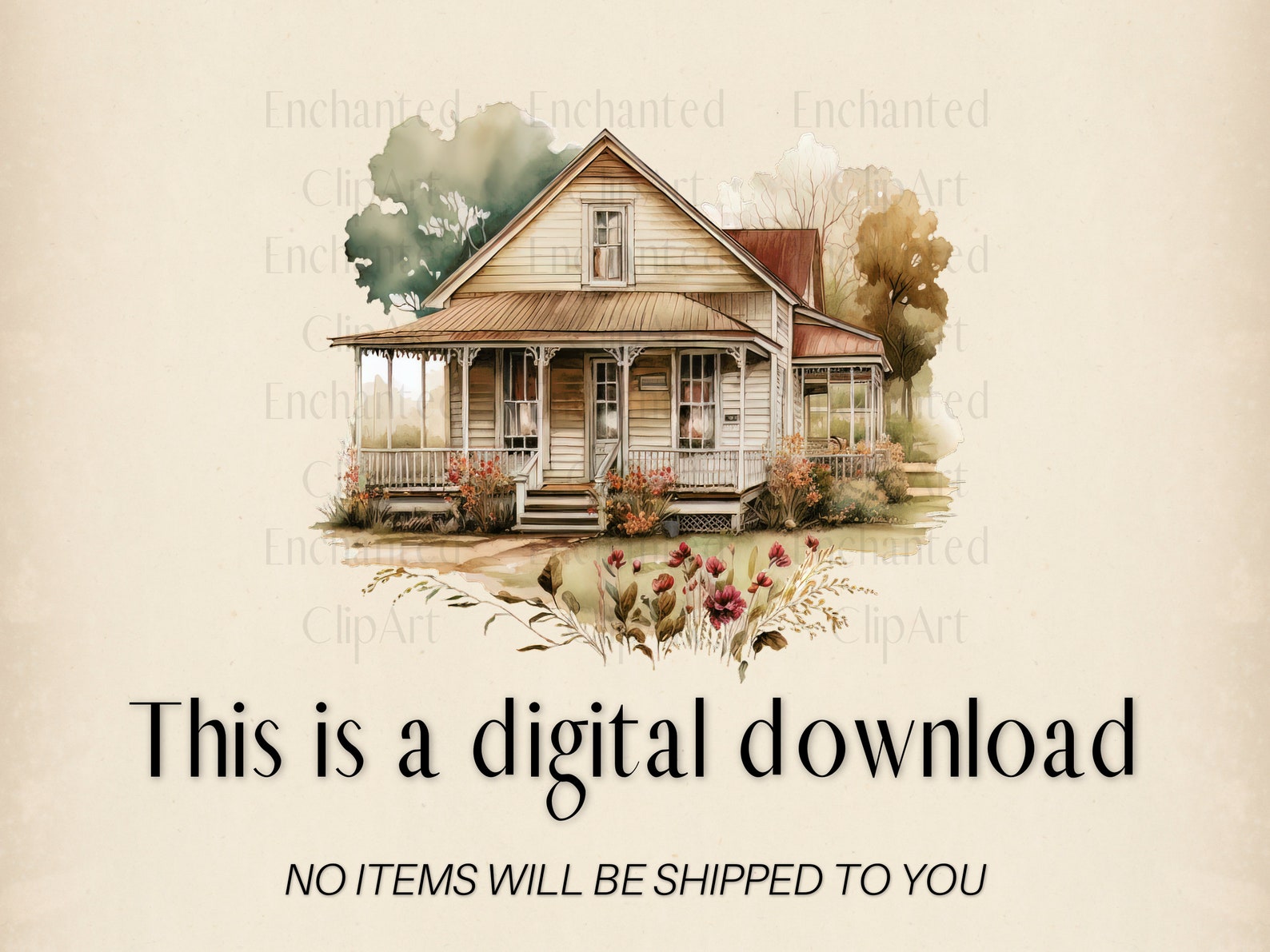 Farm House Clipart Bundle Watercolor Farmhouse Scrapbook - Etsy
