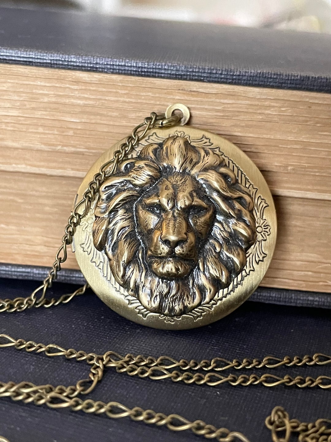 Lion Vintage Style Locket /mothers Day/christmas Gift/wedding Necklace ...