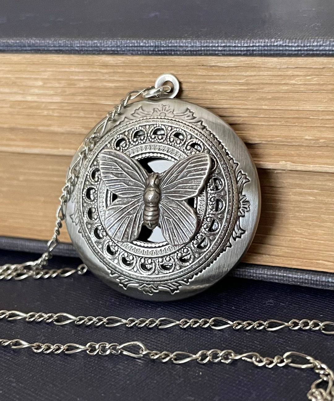 Butterfly Locket Necklace, Antique Style/mothers Day/anniversary ...