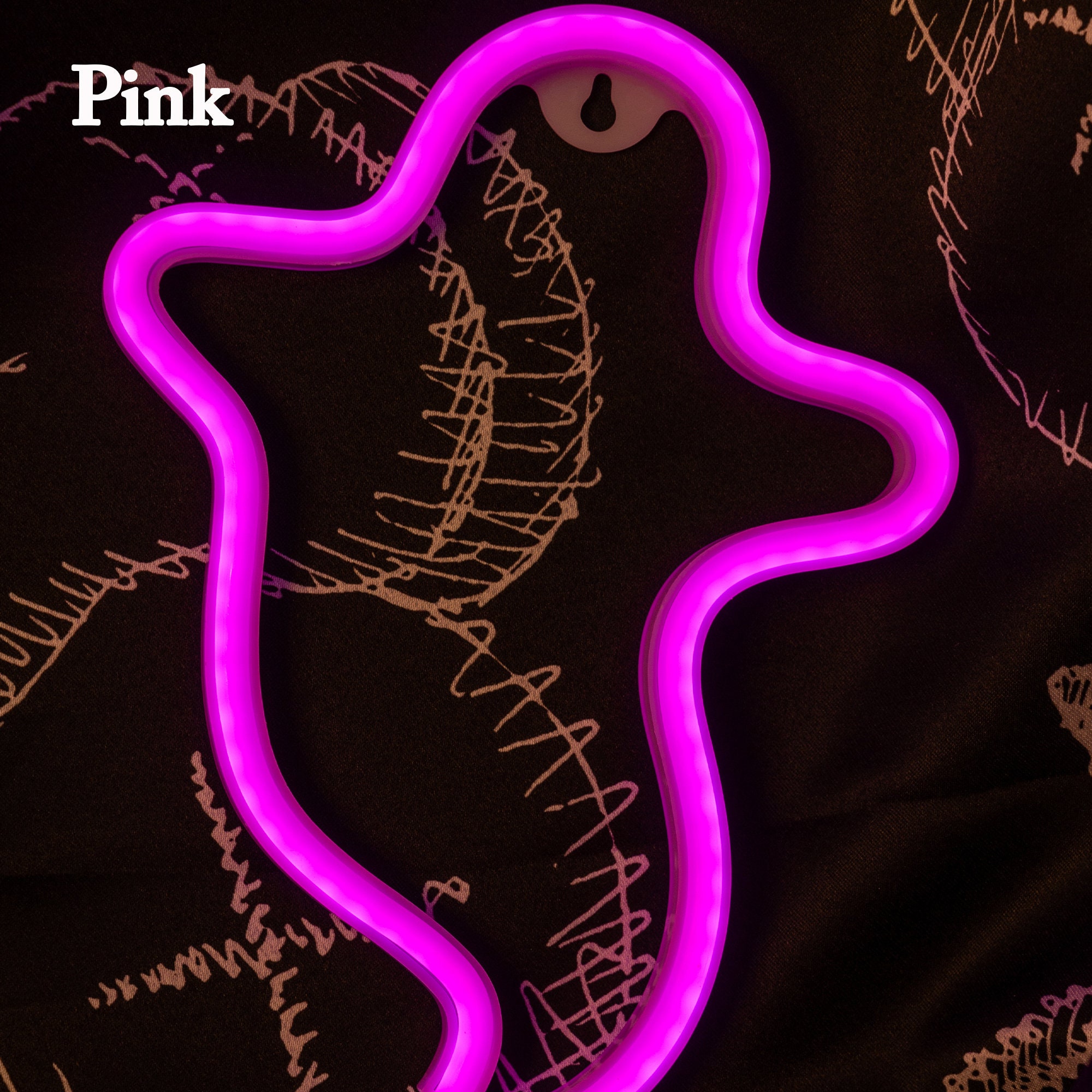 Ghost Neon Light Funny Neon Sign Cute Ghost Led Sign LED Neon Sign Wall ...