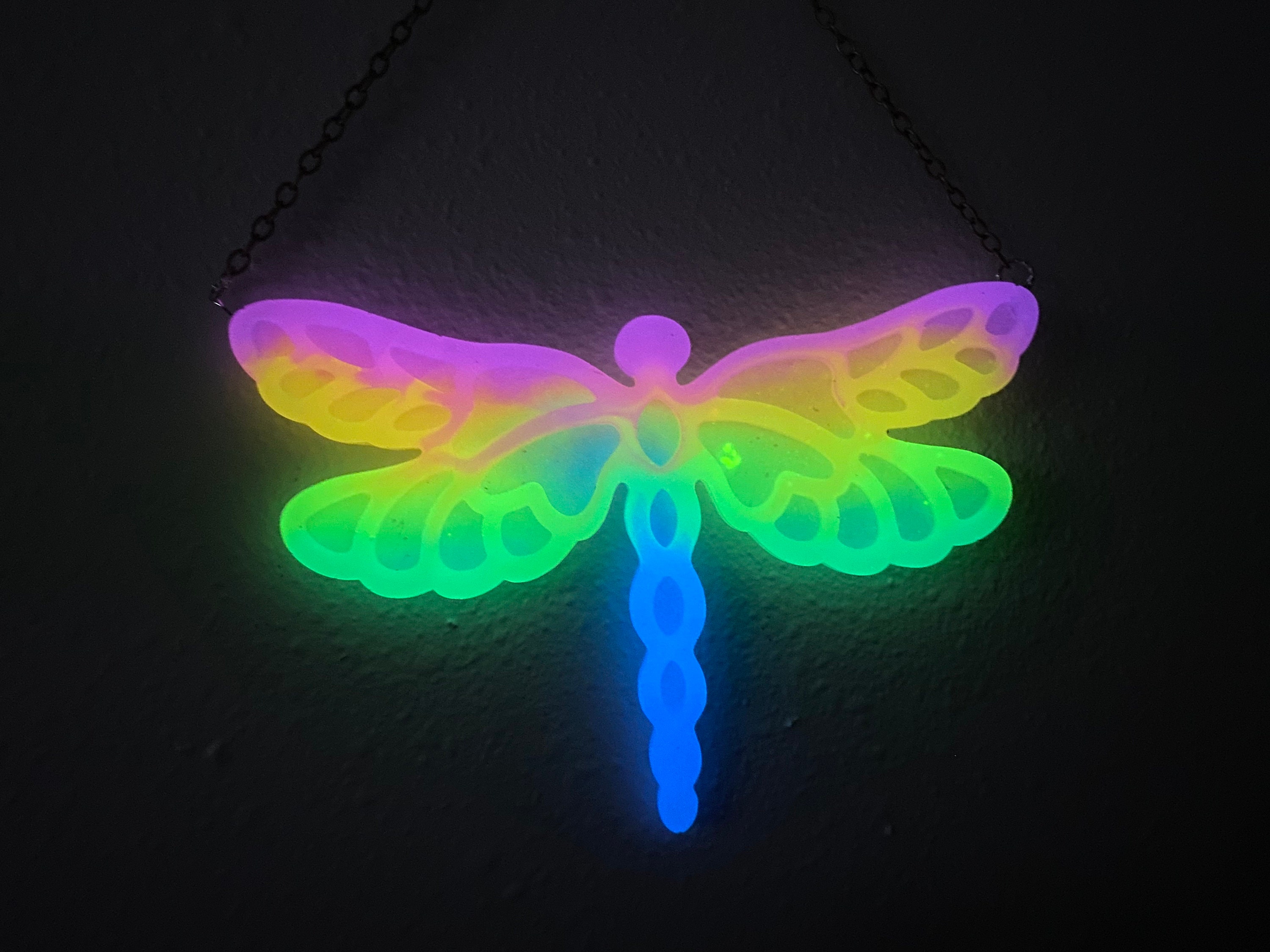 Holographic Glow in the Dark Rainbow Dragonfly - Etsy