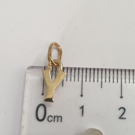 Estate 9ct Yellow Gold Letter Y Initial Letter Y Pend… - Gem