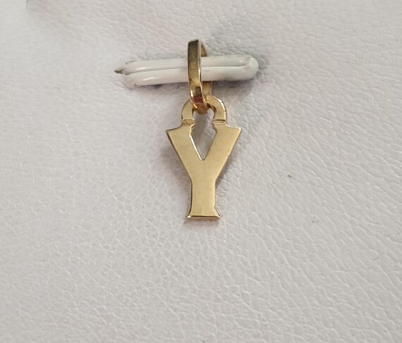 Estate 9ct Yellow Gold Letter Y Initial Letter Y Pend… - Gem