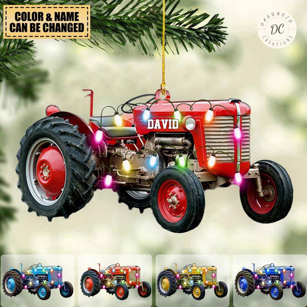 Personalized Tractor 3 Ornament, Tractor Keepsake, Tractor Lover Gift ...