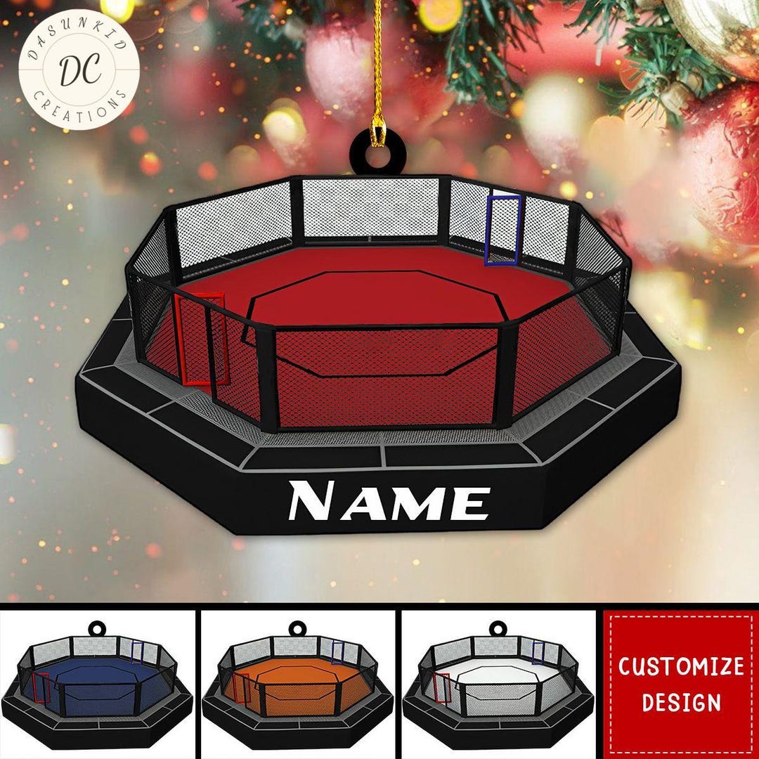 Personalized MMA Cage Ornament, MMA Lovers Gift, MMA Fighters Gift ...