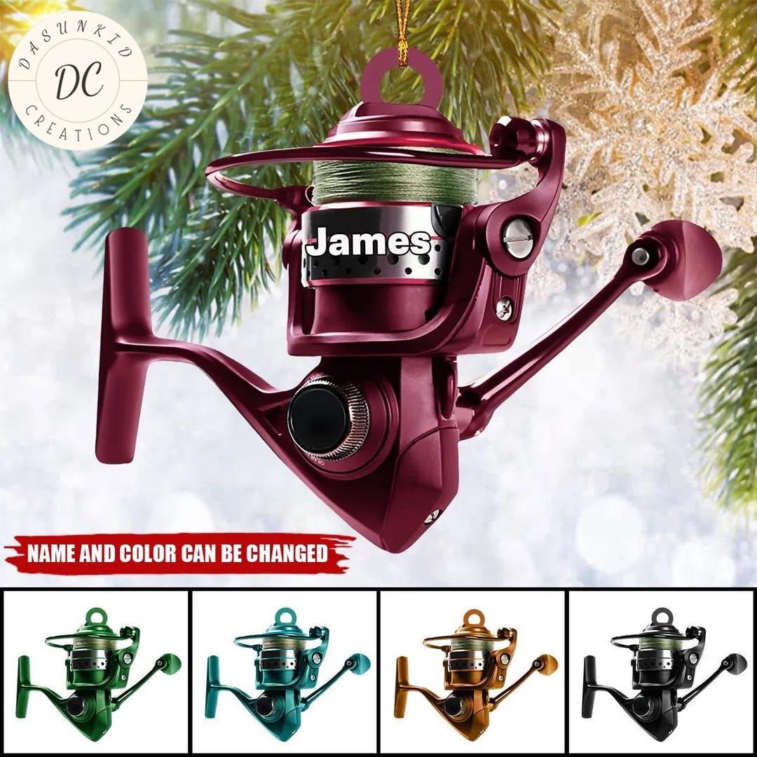 Fishing Rod Personalized Ornament, Fishing Lovers Ornaments, Christmas ...