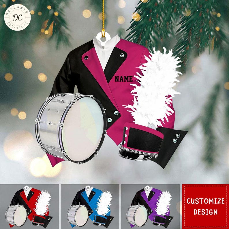 Personalized Marching Band Uniform Ornament, Custom Marching Band ...