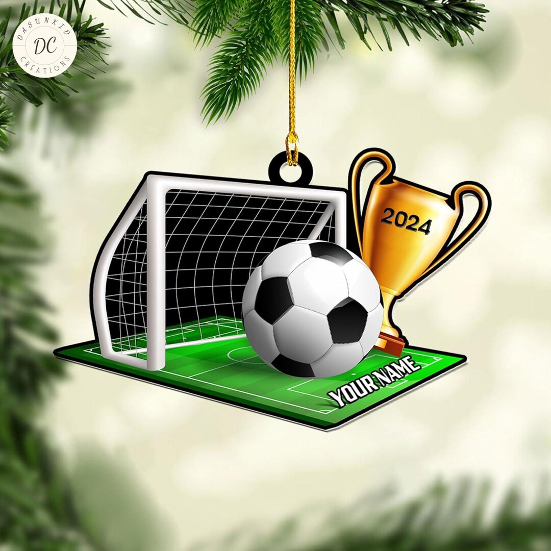 Personalized Soccer Christmas Ornament, Soccer Lover Gift, Soccer ...