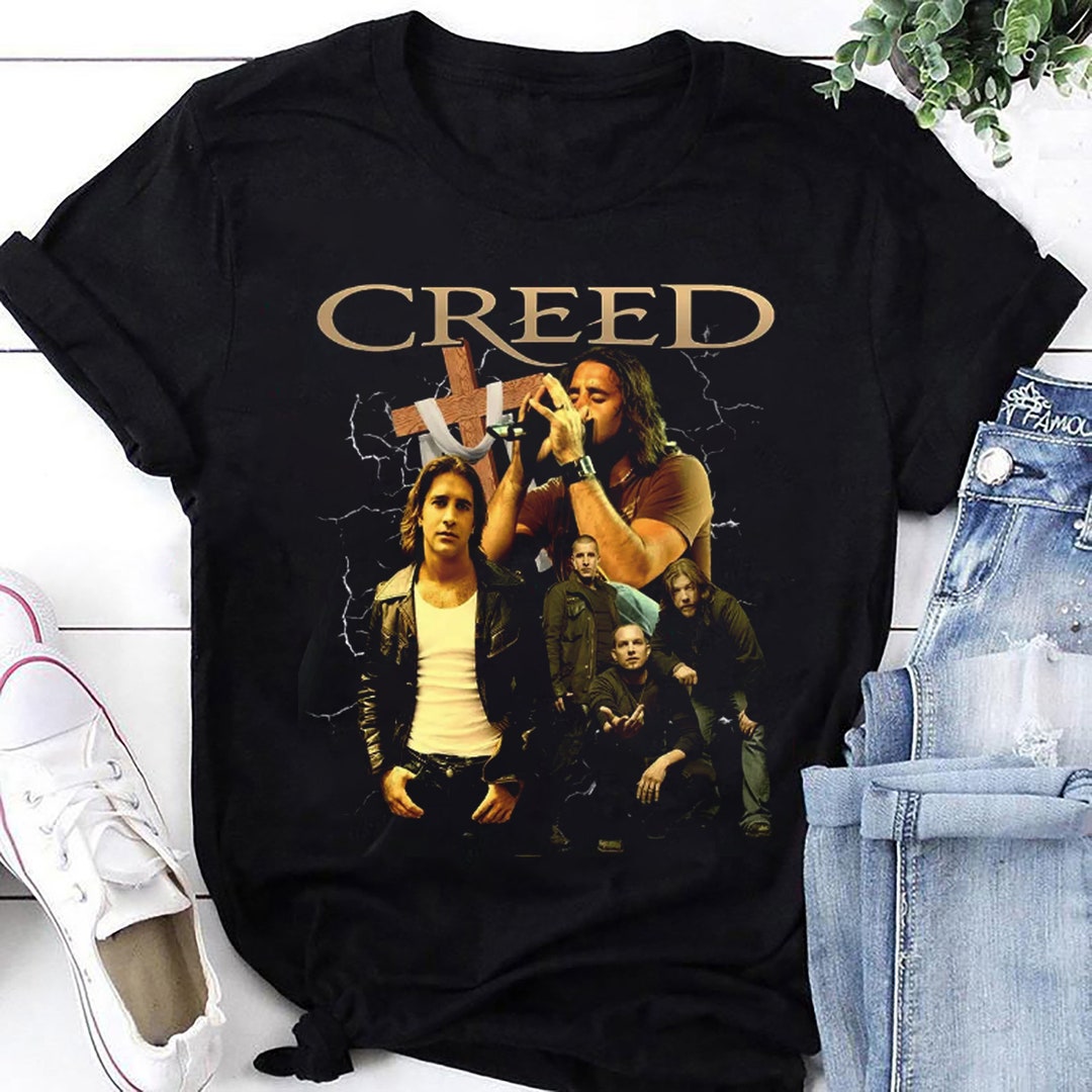 Vintage Creed Band Bootleg T-shirt, Creed Band Fan Gift Shirt, Creed 2024 Tour Shirt, Rock Band ...