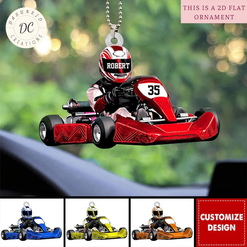 Gokart Racing Ornament - Etsy
