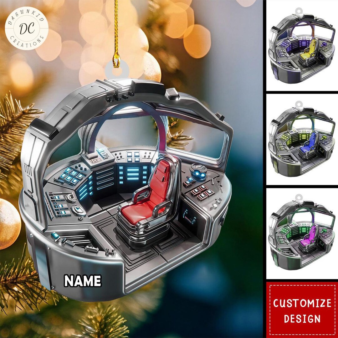 Personalized Space Rocket Ship Ornament, Space Rocket Ship Keepsake ...